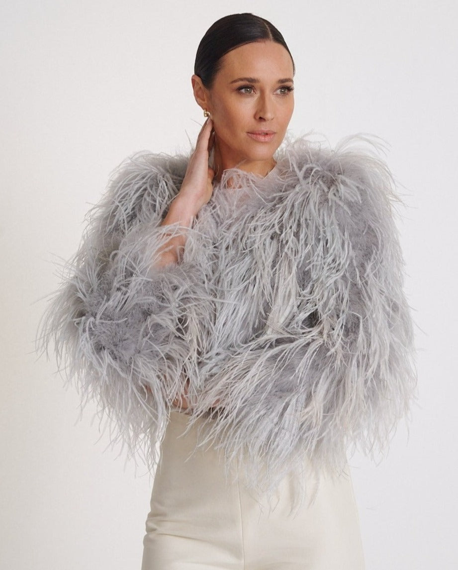 Dita Jacket Silver | Birds of a Feather Couture